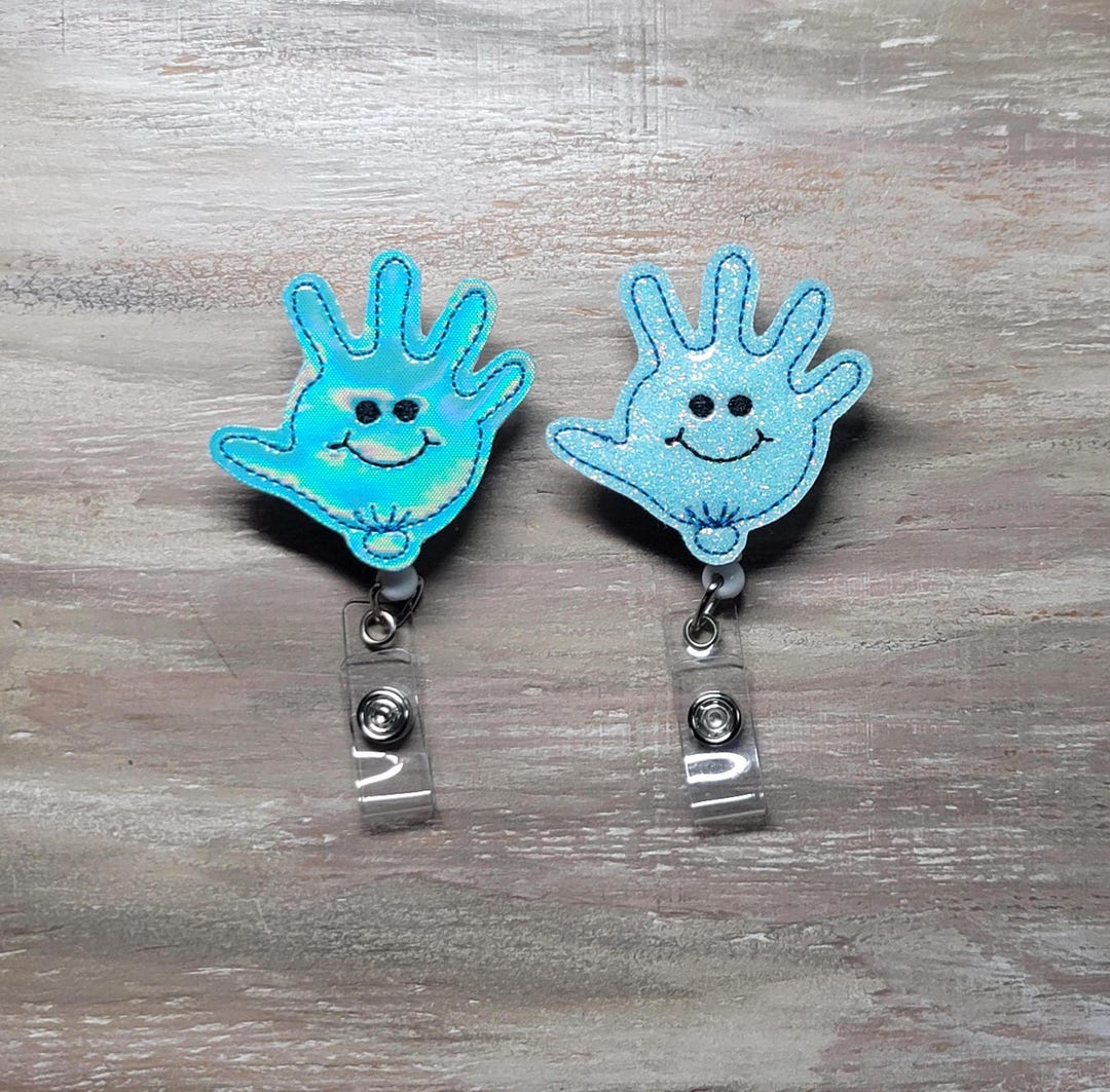 Glove Balloon | Funny Badges | Happy Badges | Glove Badges | Glitter ...