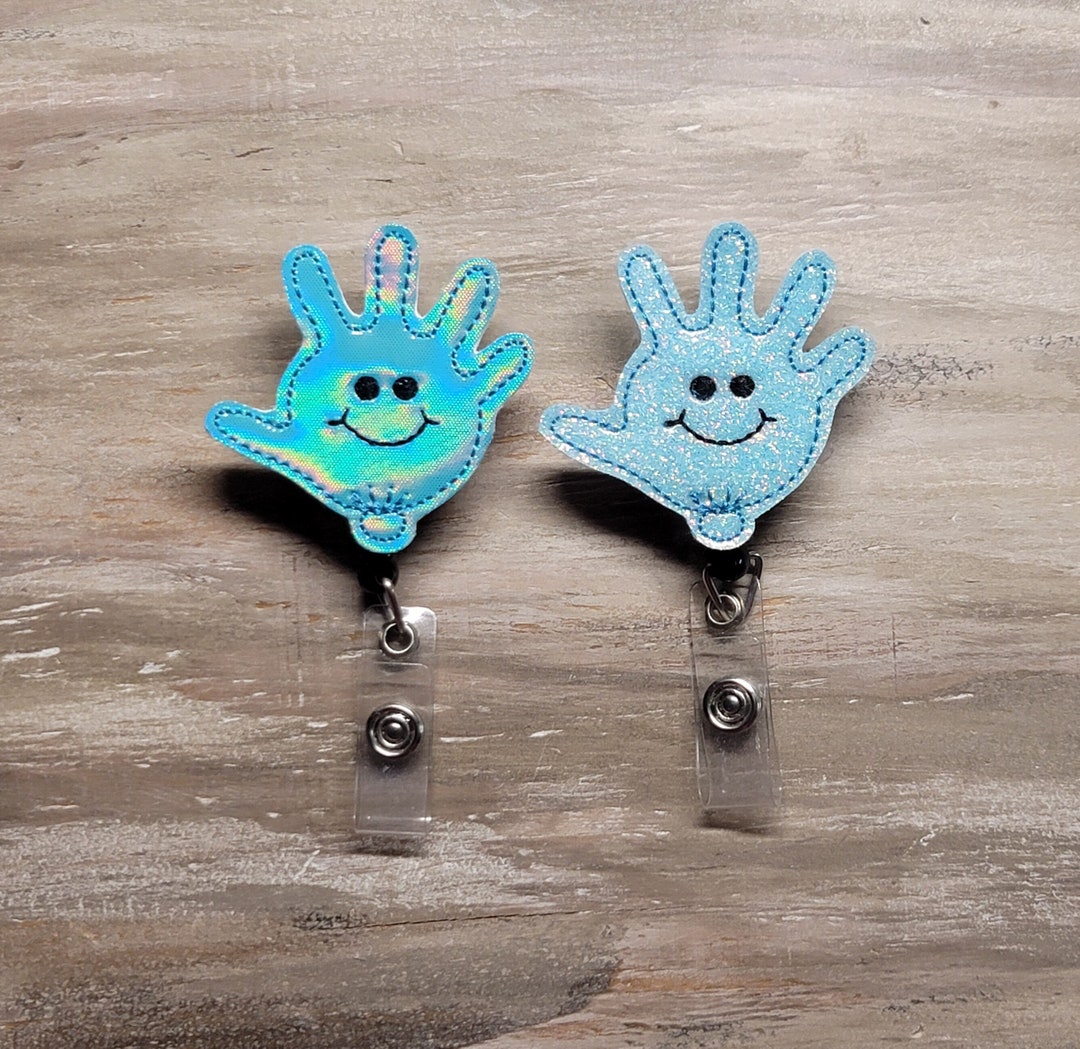 Glove Balloon Funny Badges Happy Badges Glove Badges Glitter Badges ...