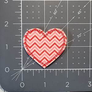 Chevron Striped Heart Valentine's Day Badges Love Badges Heart Badges ...