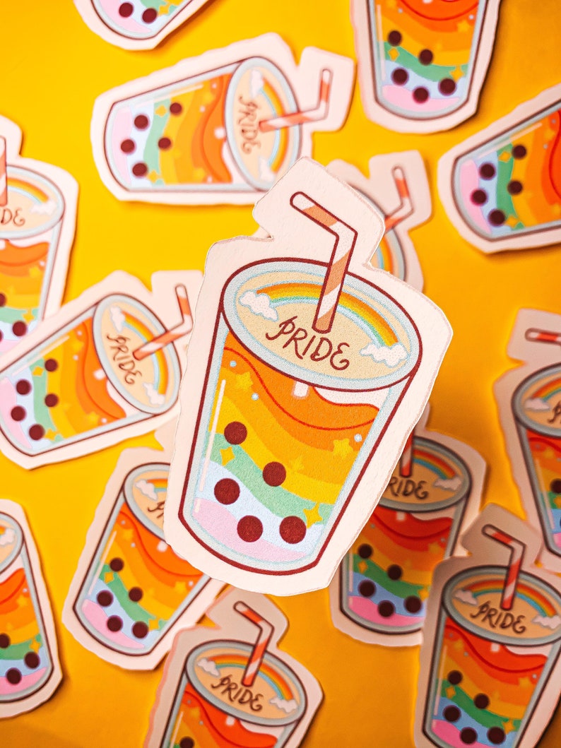 LGBTQ MilkTea Sticker Boba Sticker Pride Sticker PRIDE | Etsy
