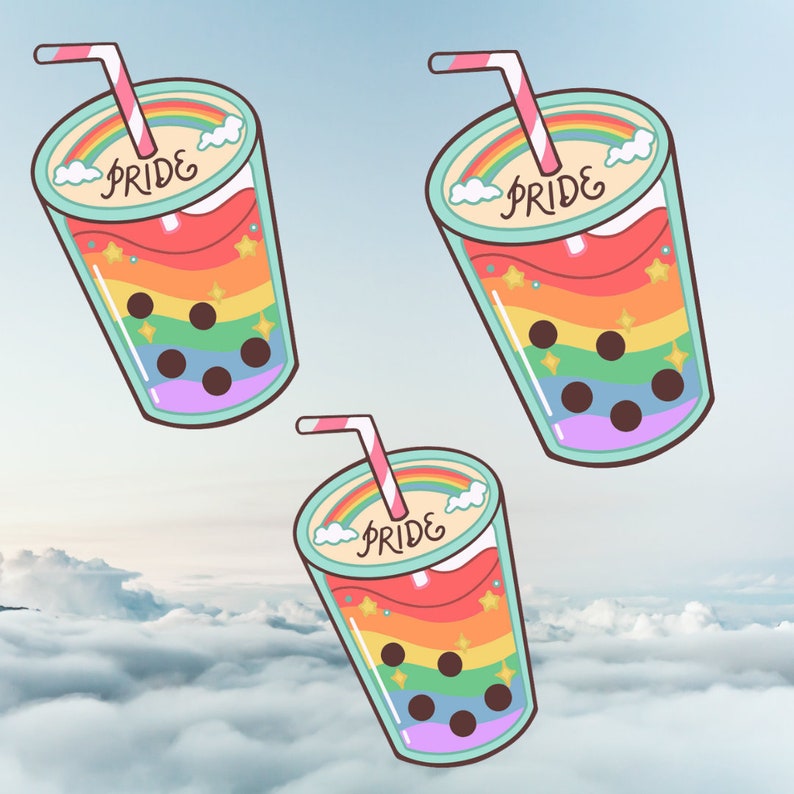 LGBTQ MilkTea Sticker Boba Sticker Pride Sticker PRIDE | Etsy