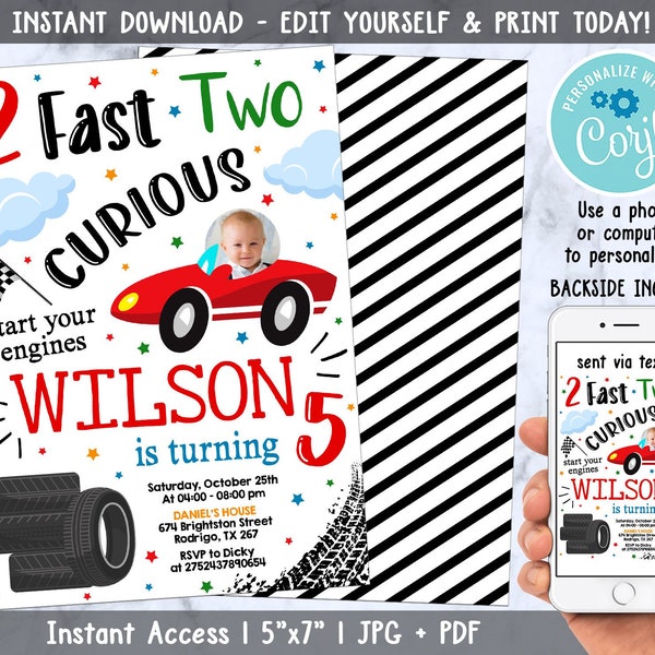 Two Fast Birthday - Etsy