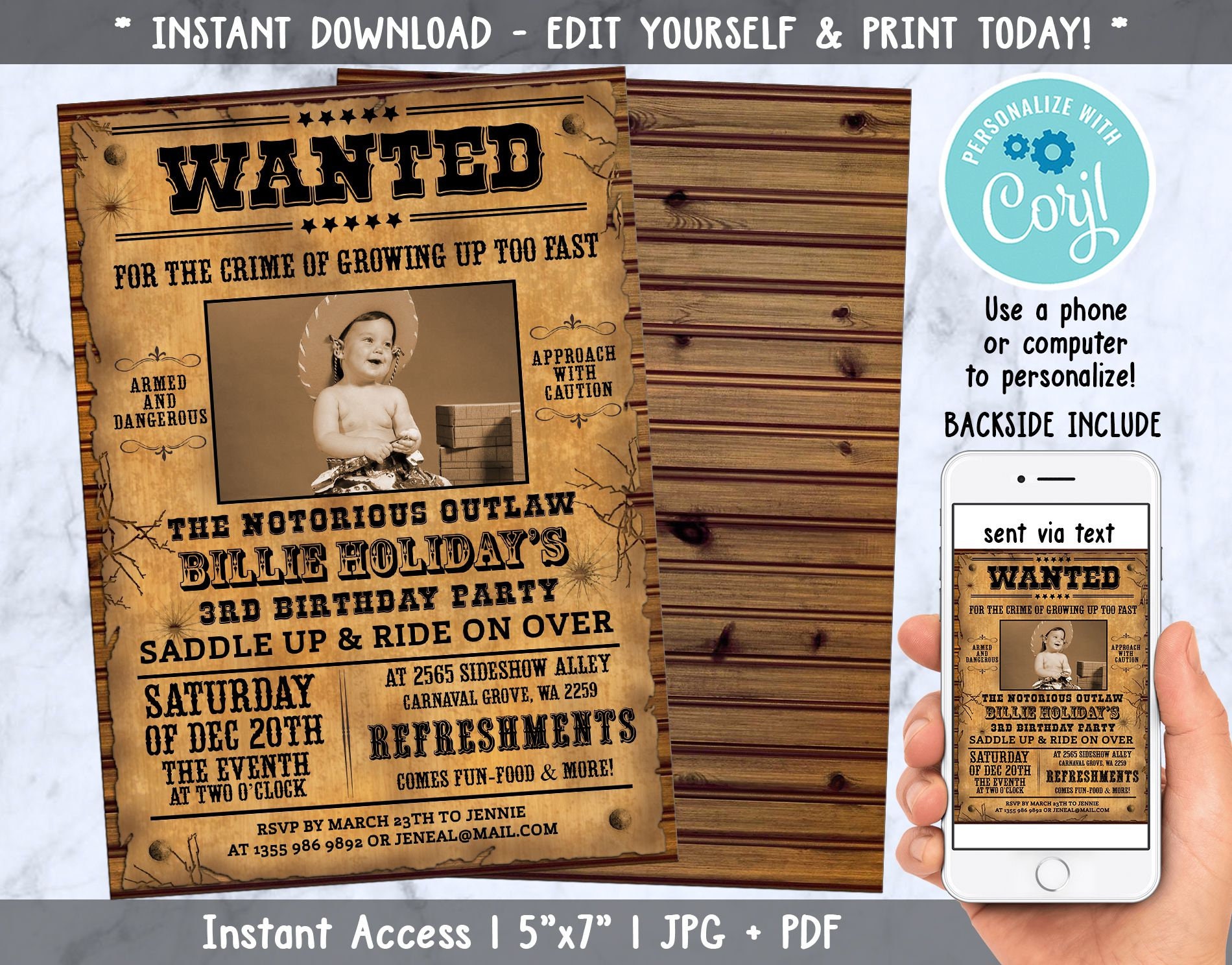 Funny Wanted Poster Template