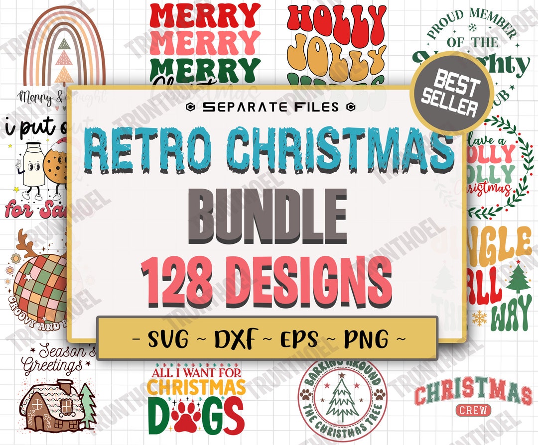 128 Retro Christmas SVG PNG Bundle, Christmas Svg, Christmas Shirt ...