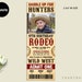 Editable Rodeo Ticket Invitation, Country Western Invite, Rustic ...