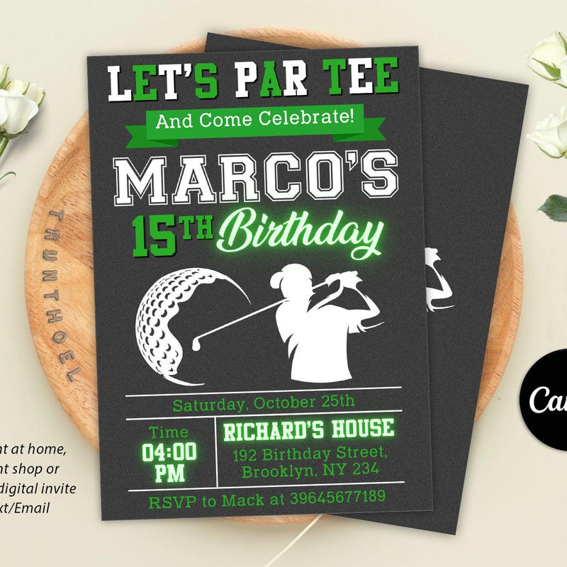 Golf Invitations - Etsy