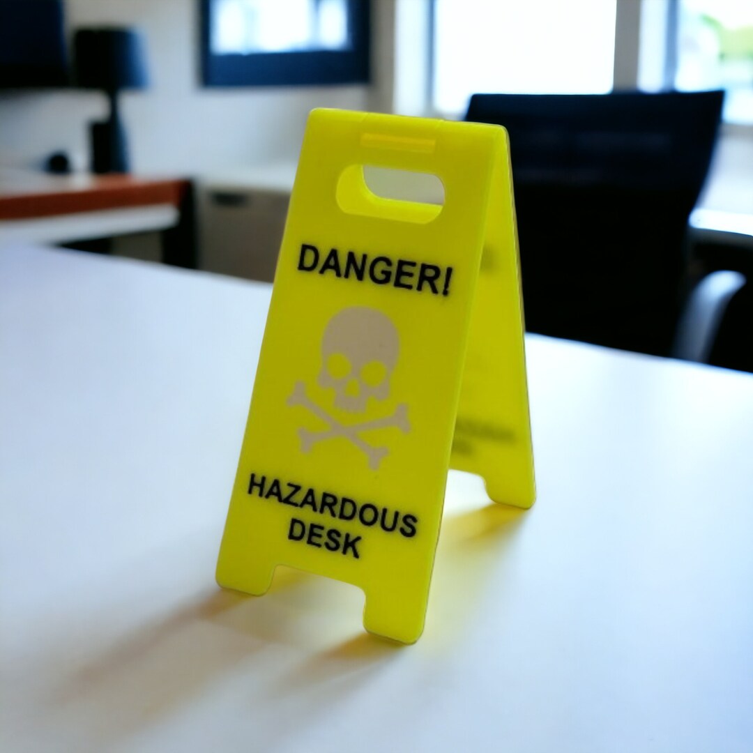 Novelty Joke Desk A Frame Sign danger Hazardous Desk - Etsy
