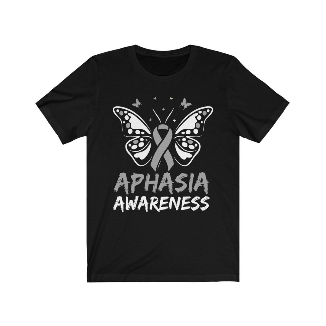 Butterfly & Ribbon Design Aphasia Awareness T-shirt - Etsy
