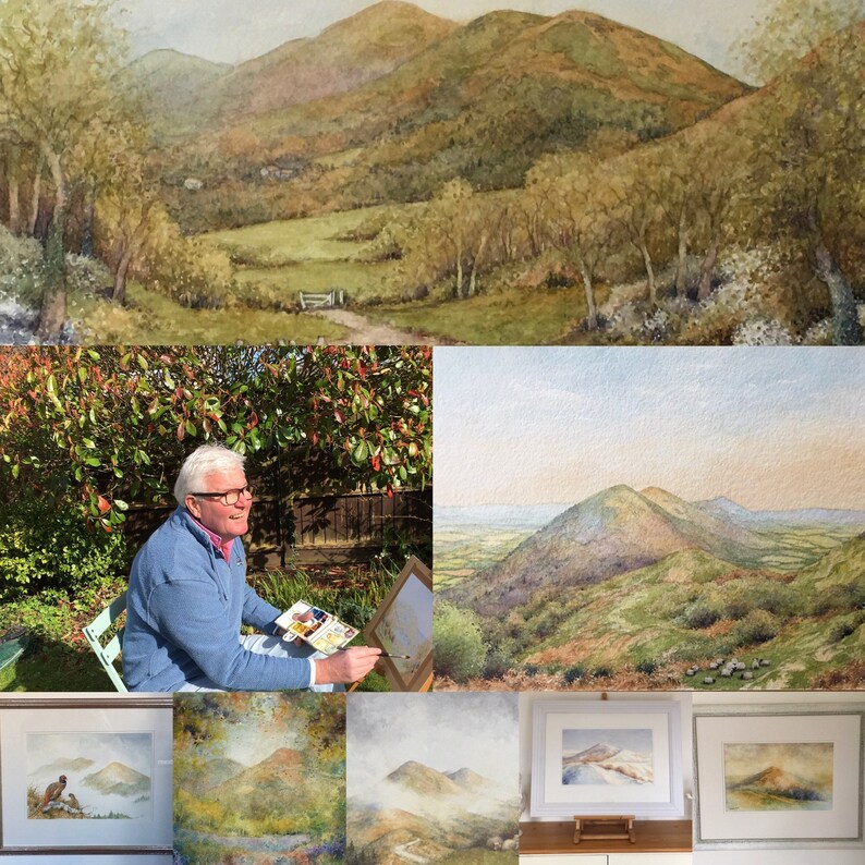 Castlemorton and the Malvern Hills. Signed Print - Etsy