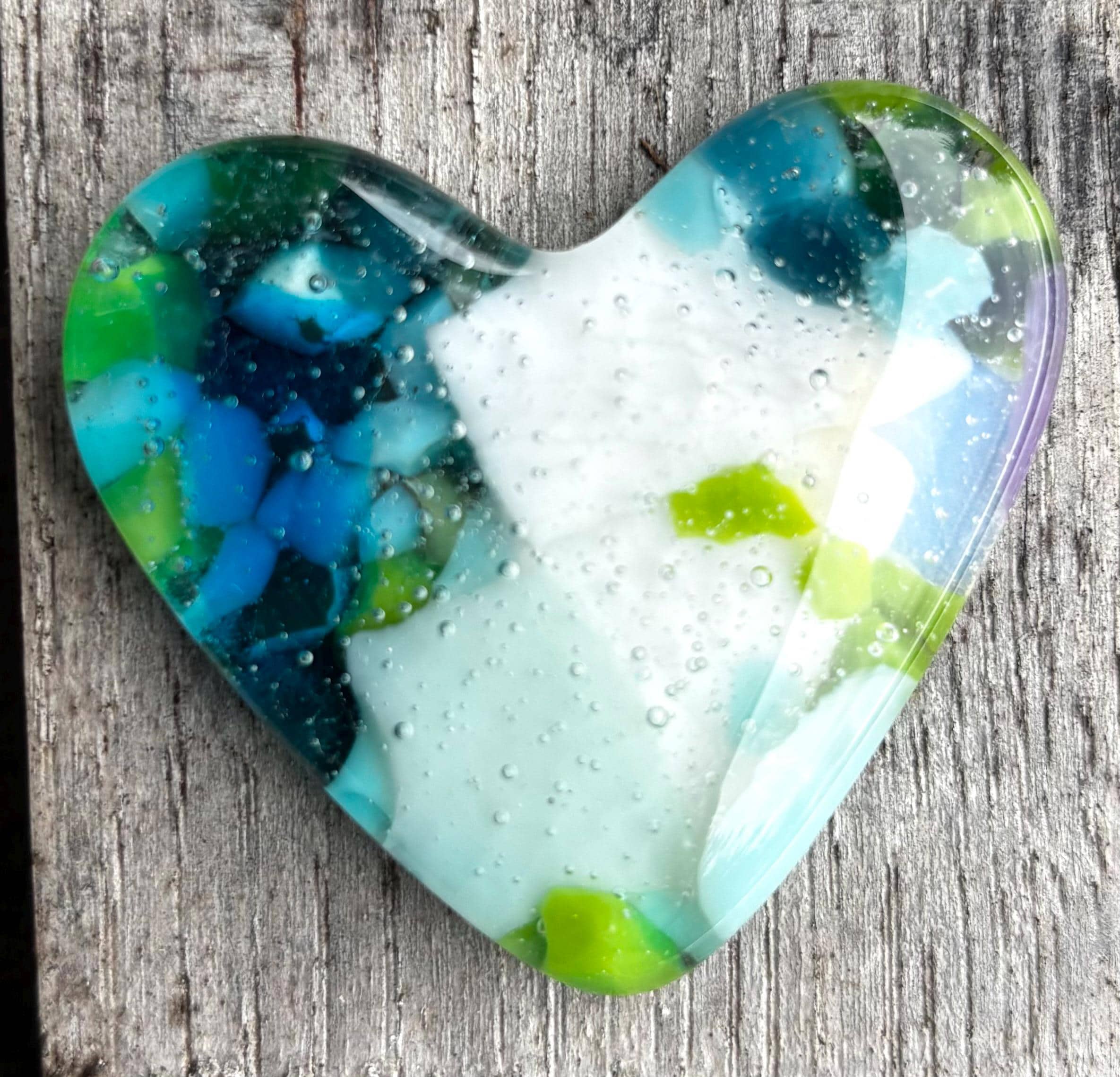 Magnets-hood Canal Cast Glass Hearts - Etsy