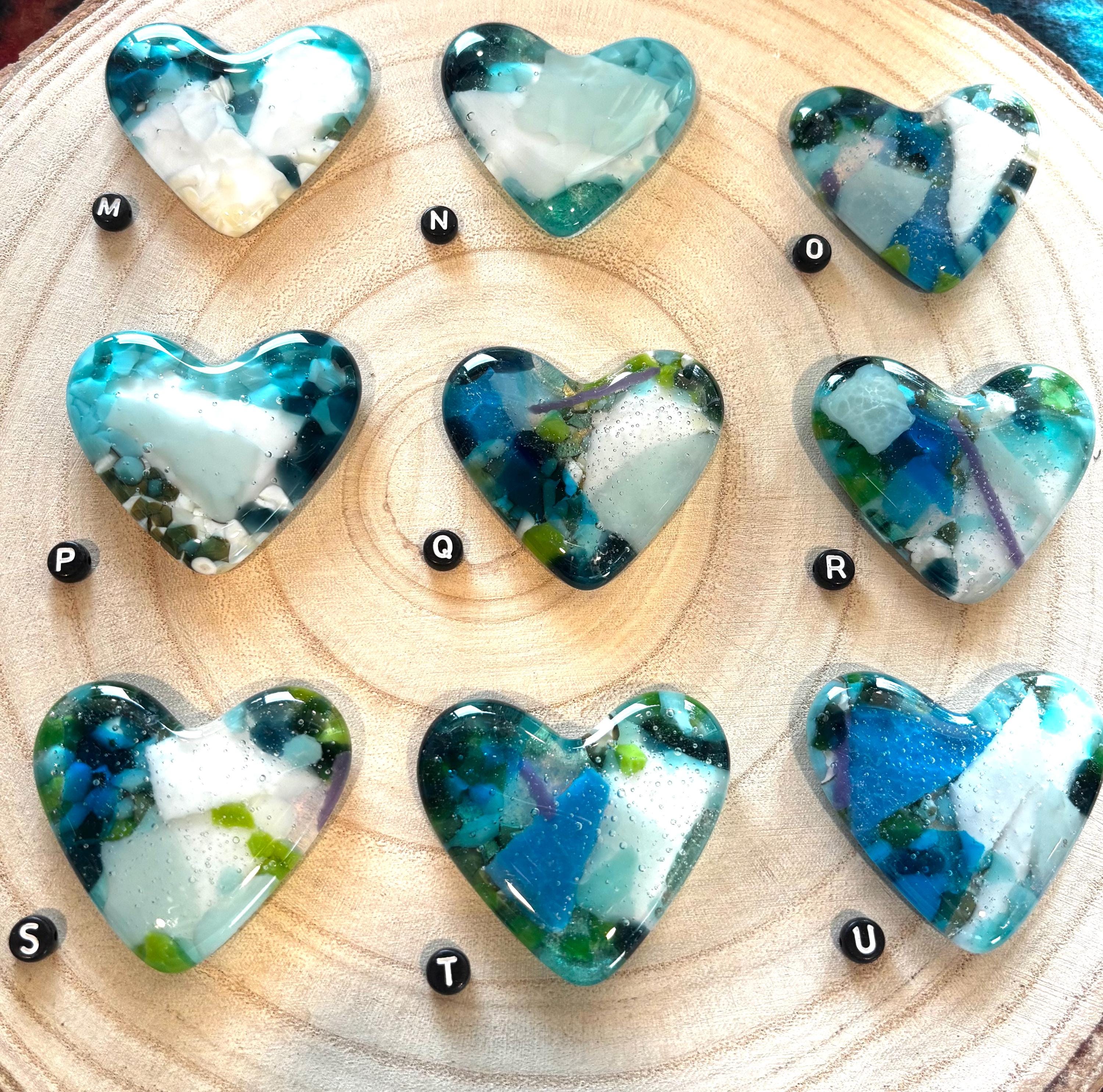 Magnets-hood Canal Cast Glass Hearts - Etsy