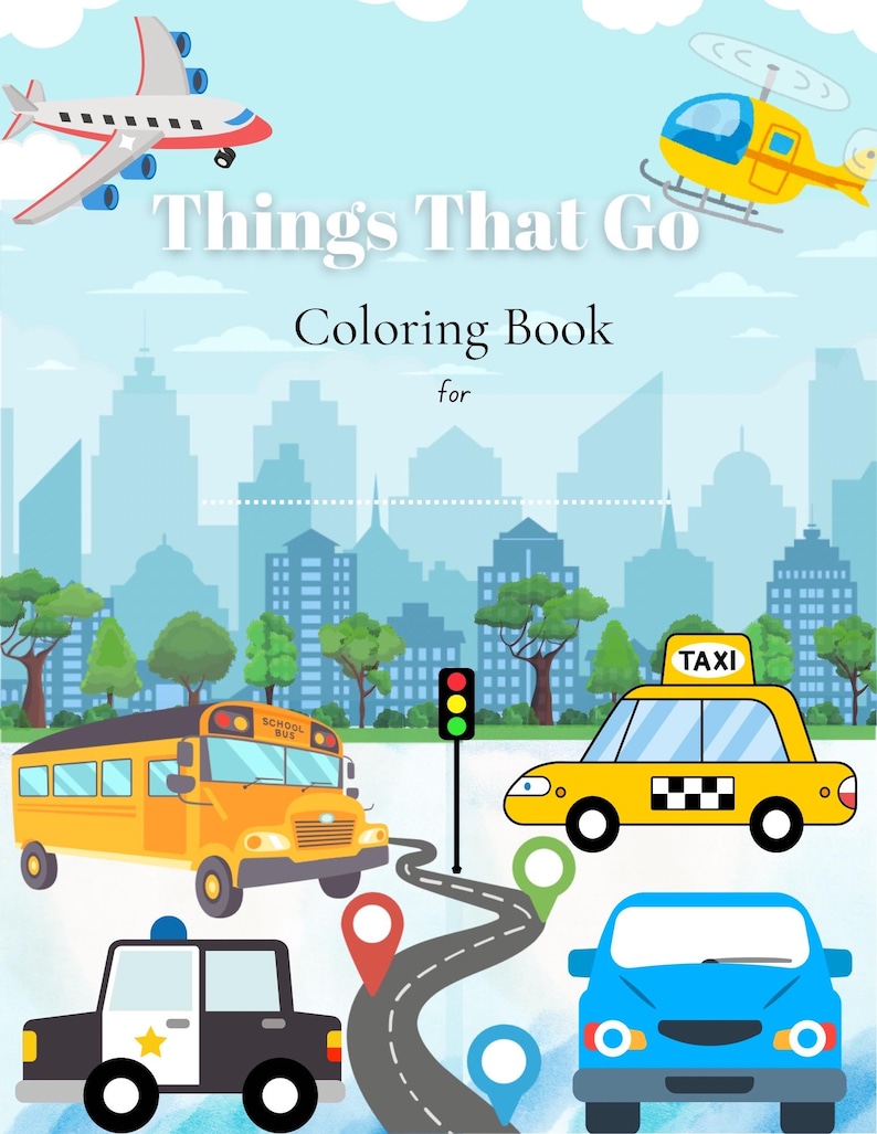 Things That Go Coloring for Kids | Printable for Children Trucks and ...