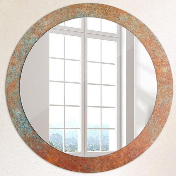 Round Copper Mirror - Etsy