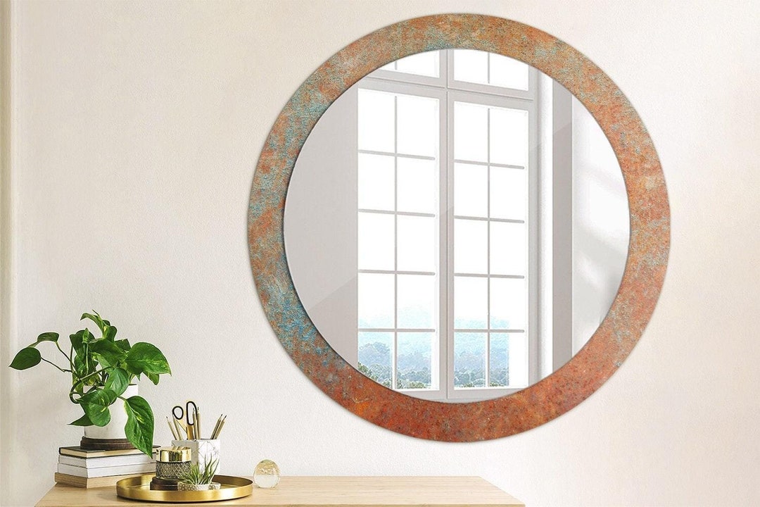 Rusty Metal, Copper, Mirror Print Frame, Unique Wall Mirror, Gift for ...