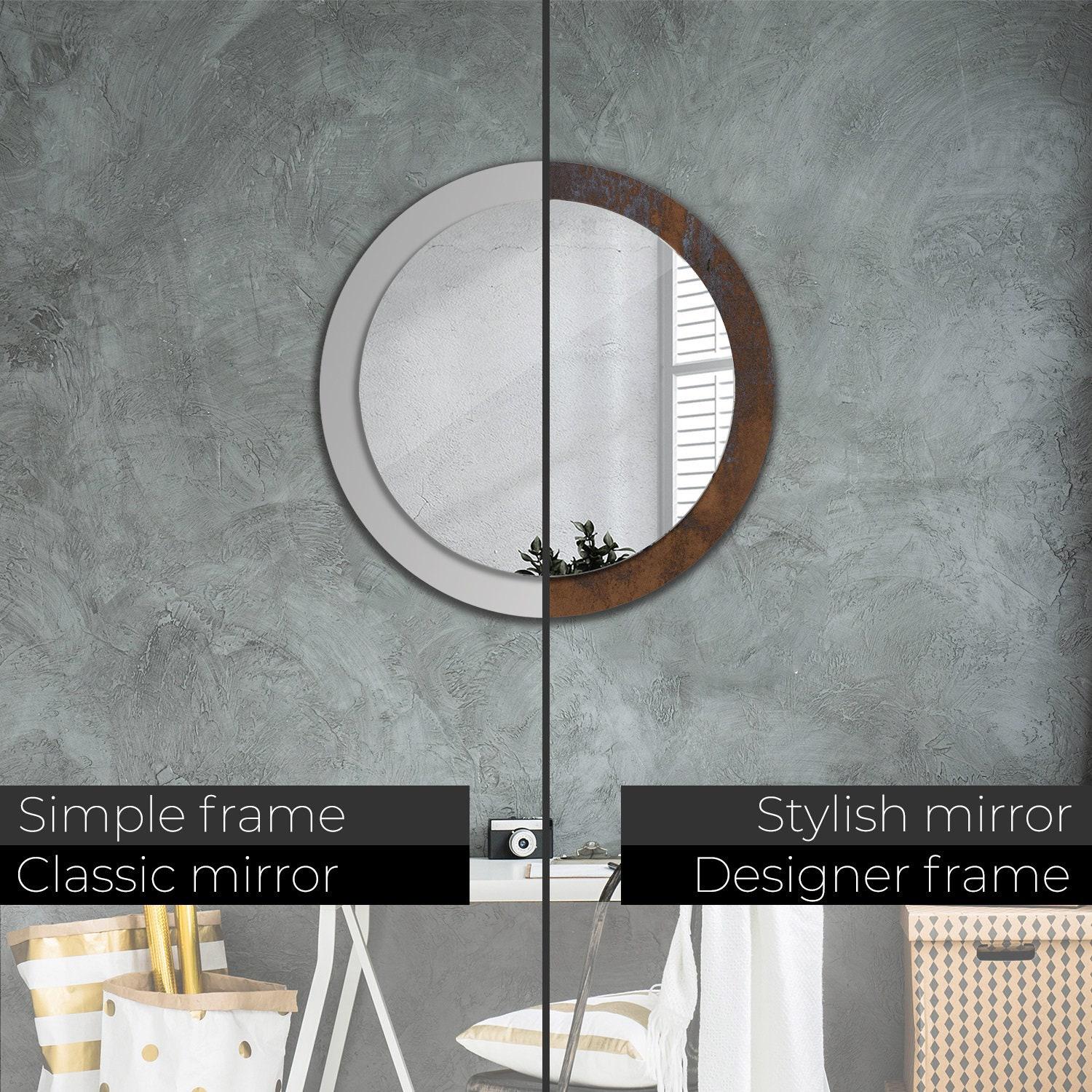 Metallic Rustic, Bronze, Mirror Print Frame, Decorative Mirror, Circle ...