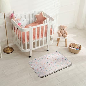 Colorful Stars Patterns Soft Kids Rug, Orange Kids Decorations ...