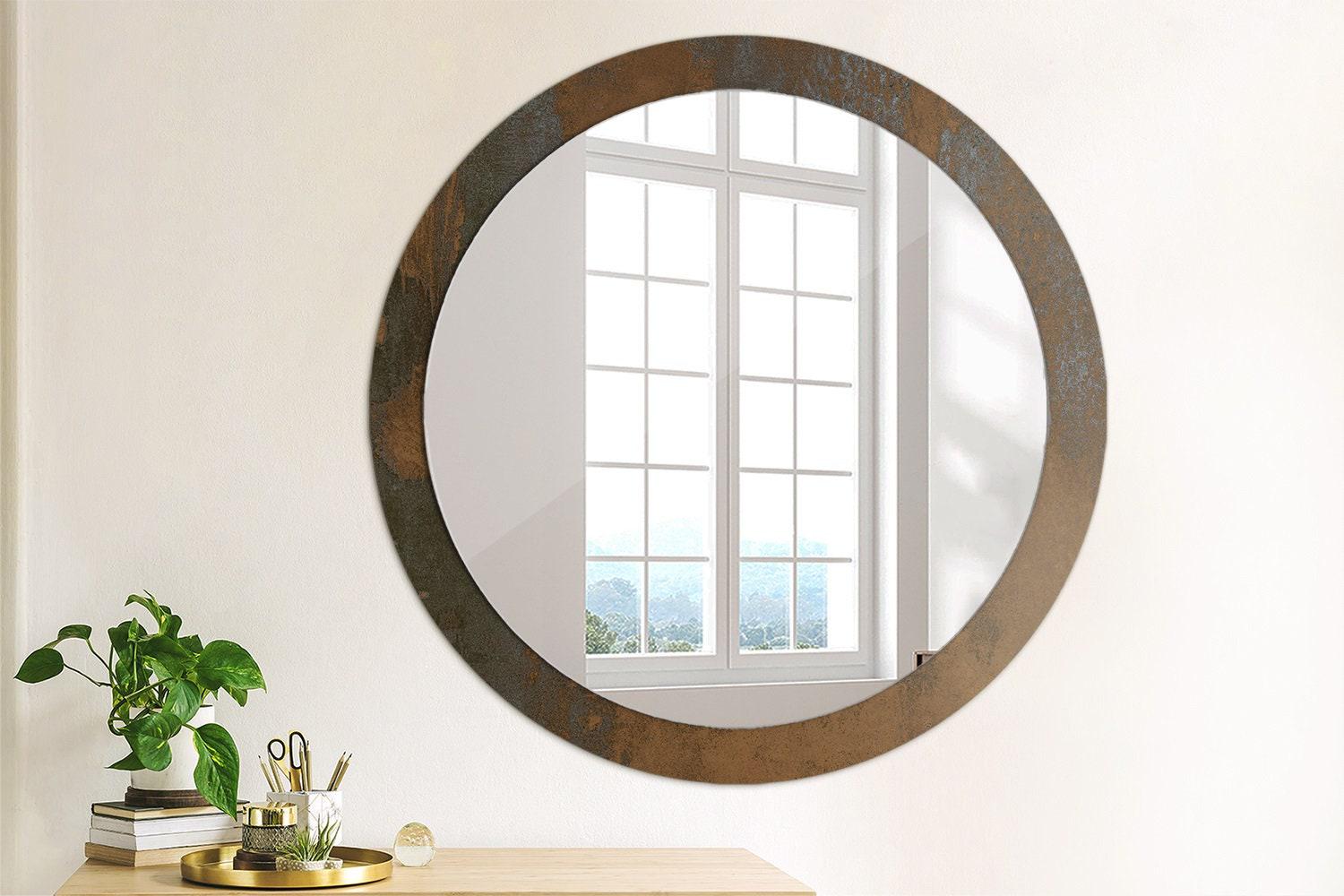 Metallic Rustic, Bronze, Mirror Print Frame, Decorative Mirror, Circle ...