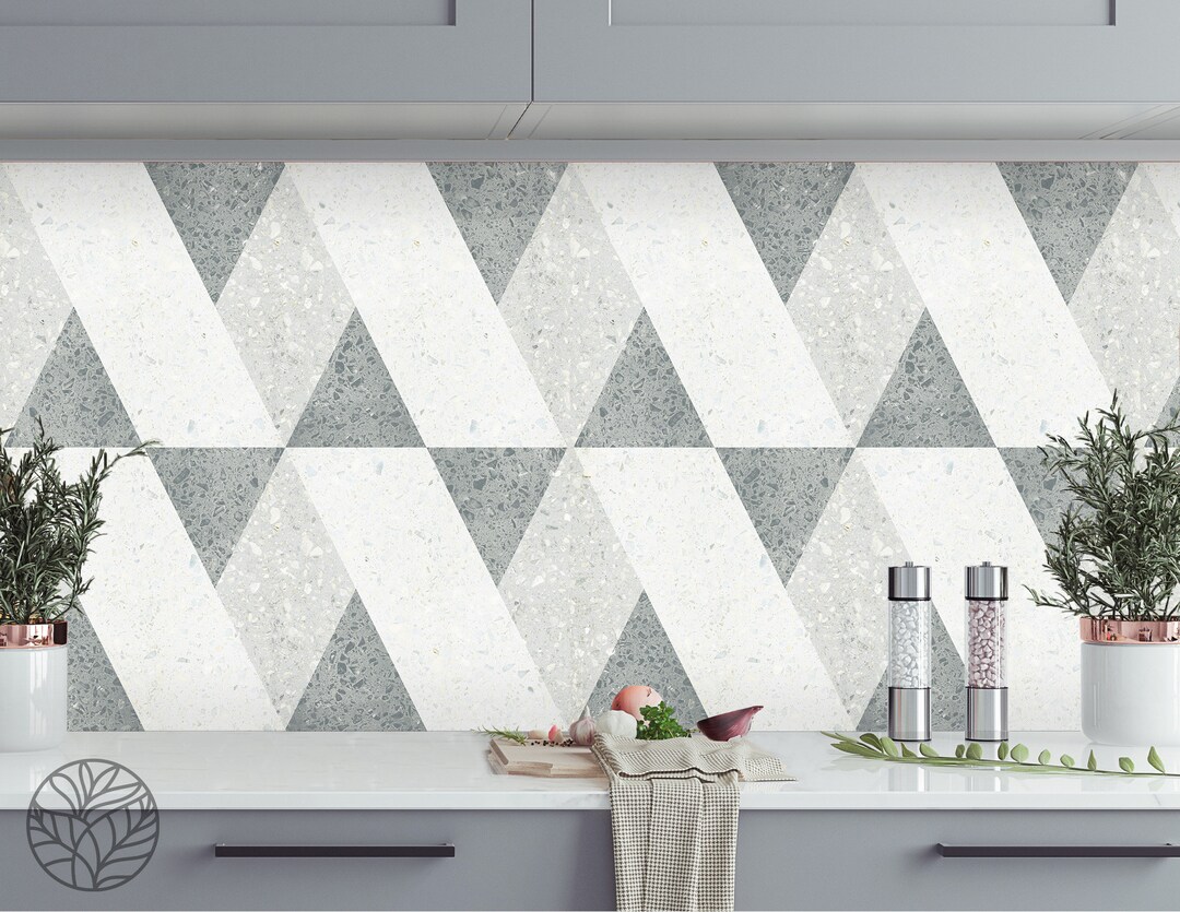 Marble Ceramic Mosaic Splashback Sticker #7, Splashback Decals White ...