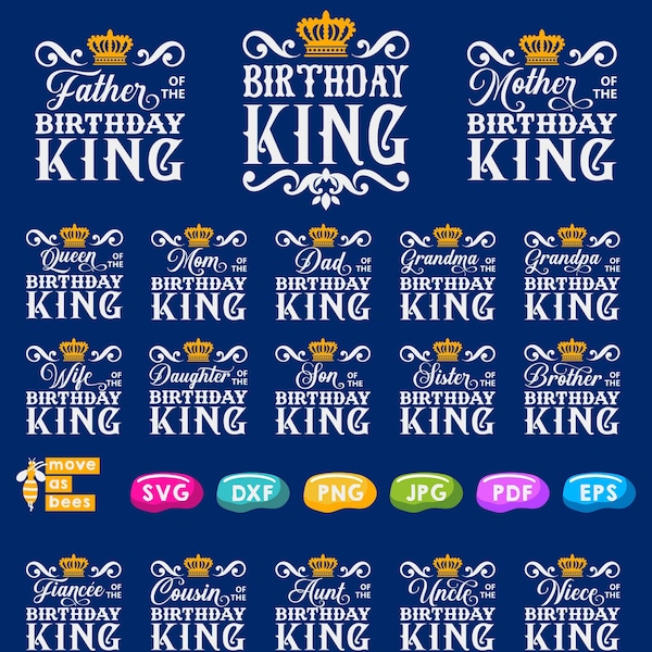 Birthday King Svg - Etsy