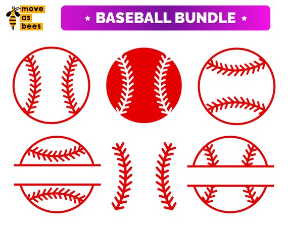 Baseball Svg Split Ball Svg Baseball Monogram Svg Baseball - Etsy Australia