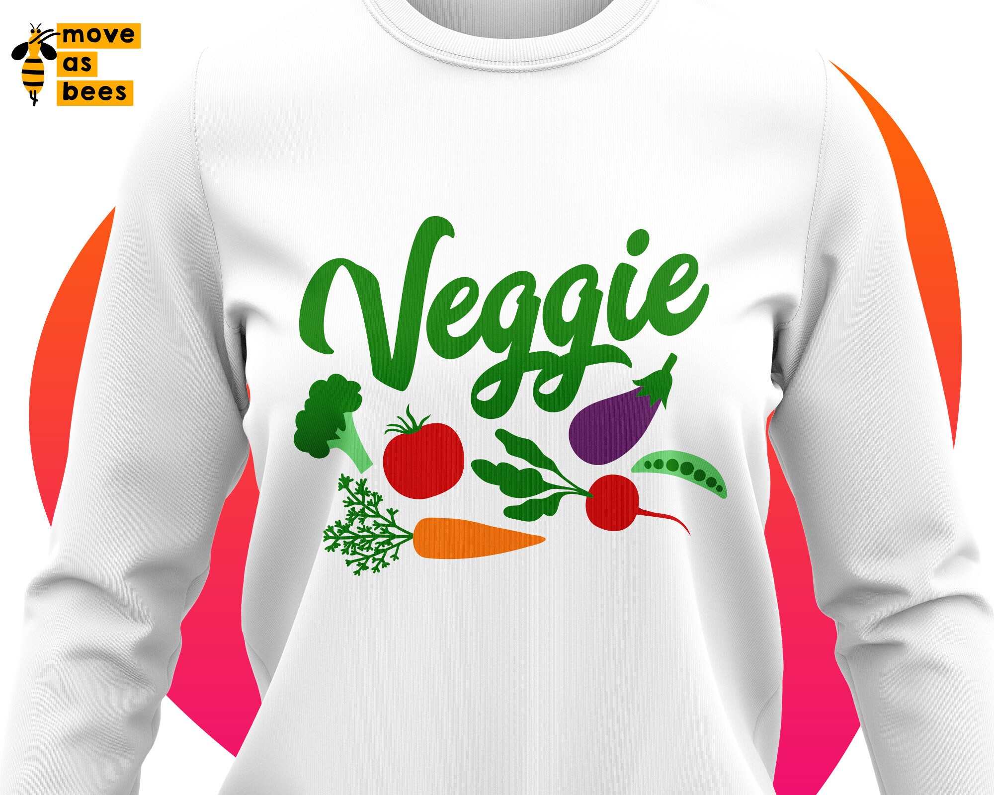Veggie Svg Vegetables Svg Vegetarian Shirt Svg File with | Etsy