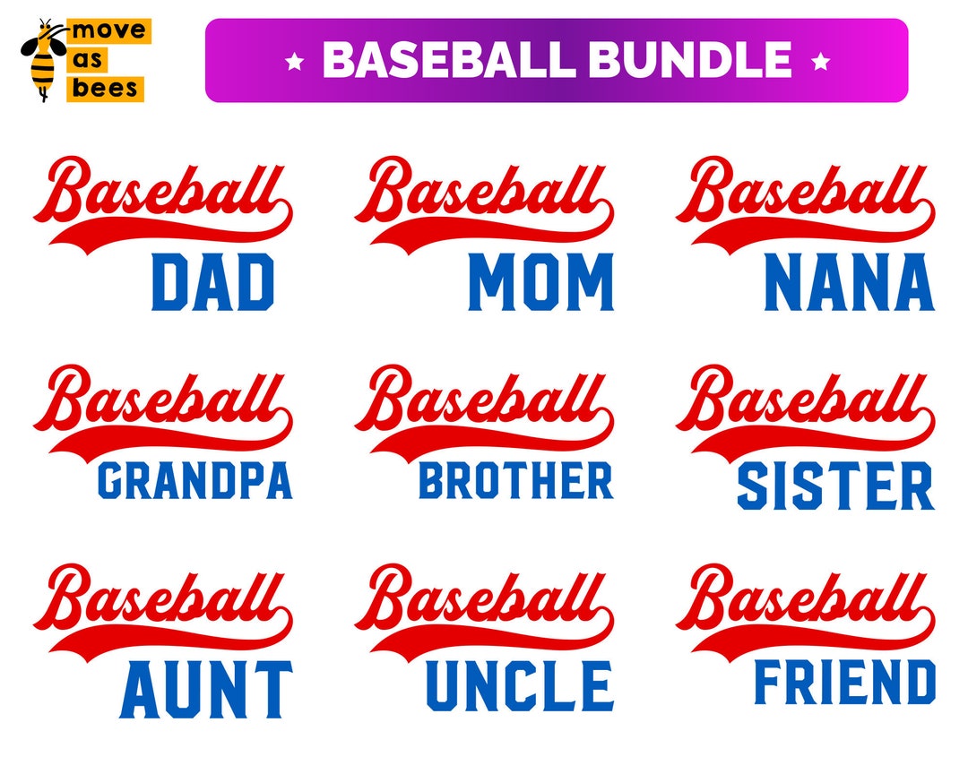 Baseball Family SVG, PNG, Baseball Matching Shirts Svg Bundle, Baseball ...