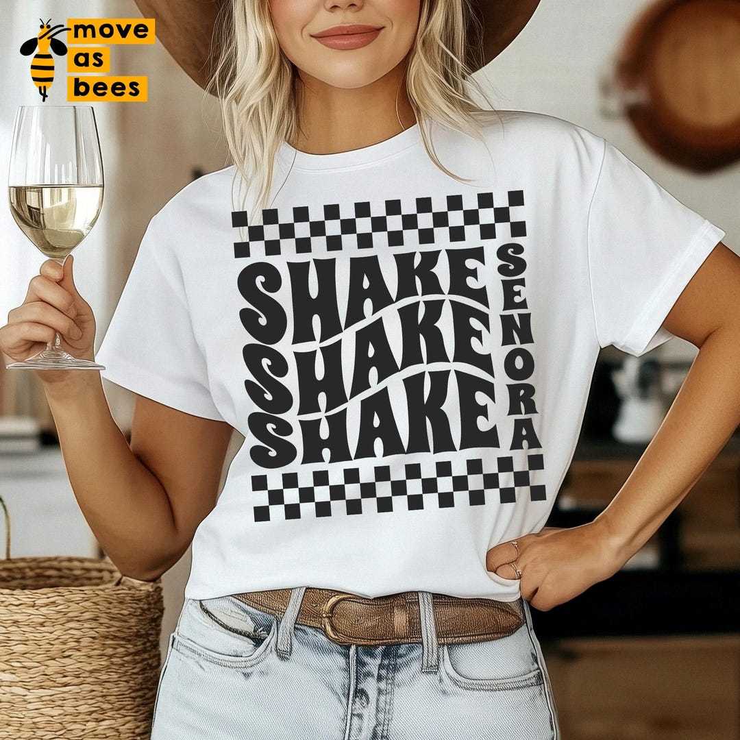 Shake Shake Shake Senora SVG, PNG, HALLOWEEN Shirt Svg, Retro Wavy ...