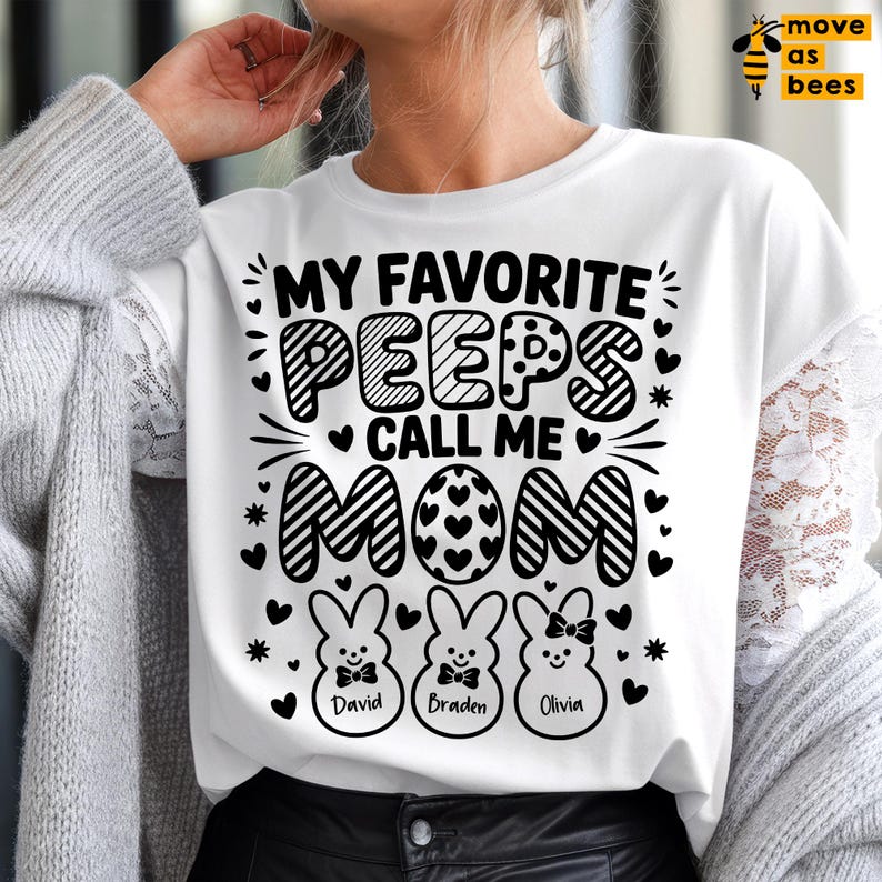 My Favorite Peeps Call Me Mom Svg, Png, Easter Bunnies Svg ...