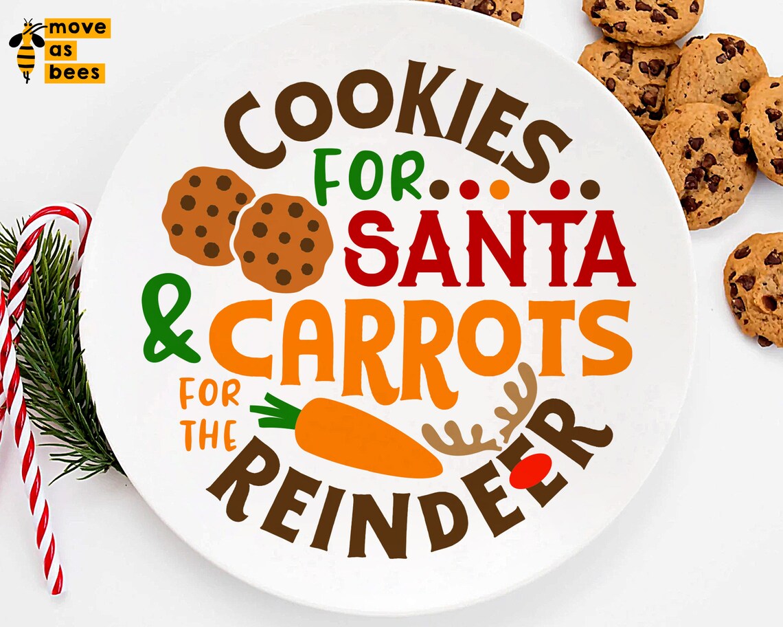 Cookies for Santa & Carrots for Reindeer Svg Santa Claus - Etsy