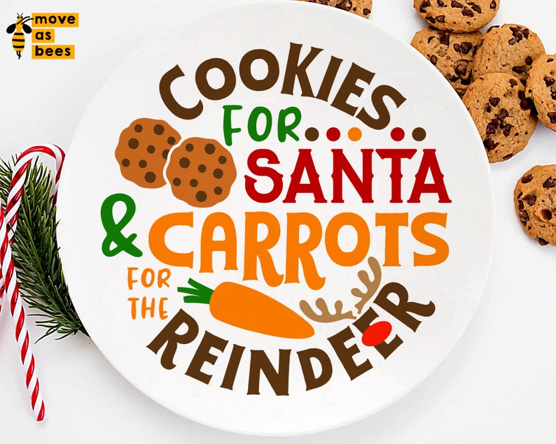 Cookies for Santa & Carrots for Reindeer Svg Santa Claus - Etsy