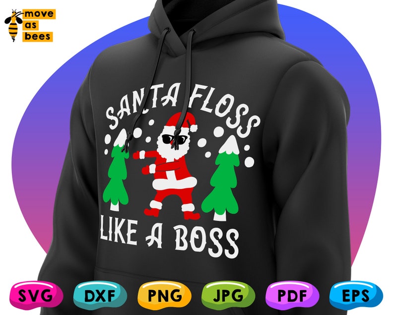Santa Floss Like A Boss Svg, Flossing Santa Svg, Christmas Svg, Baby ...