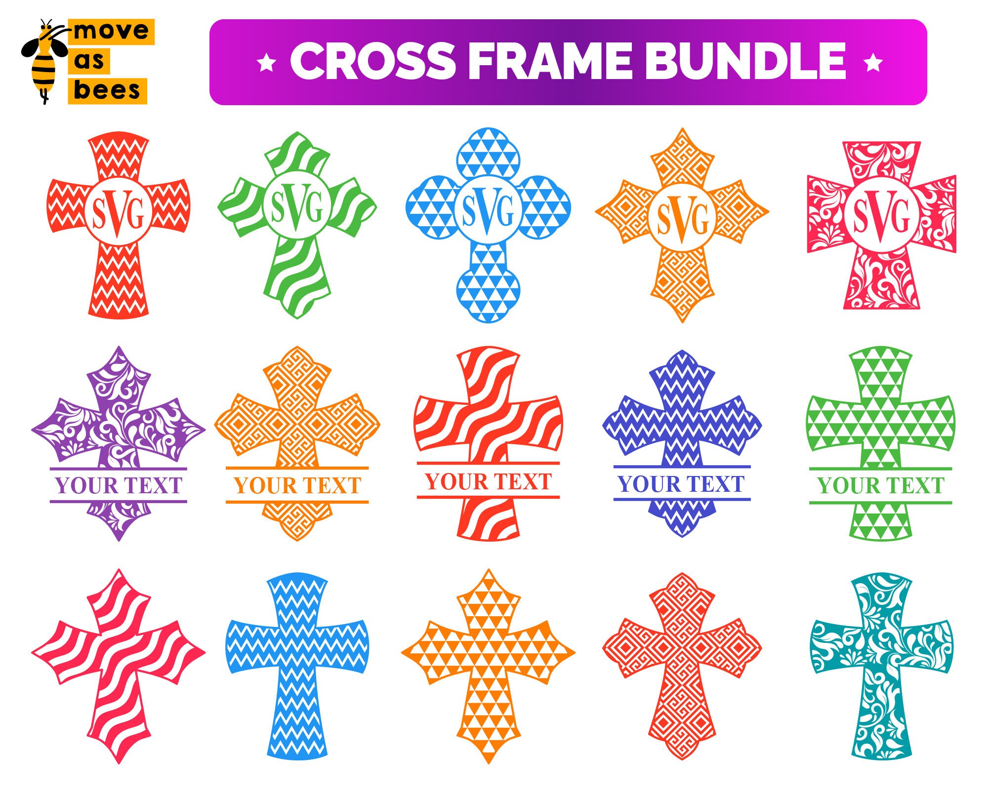Cruz svg png cruz monograma svg bundle cruz de Pascua svg - Etsy México
