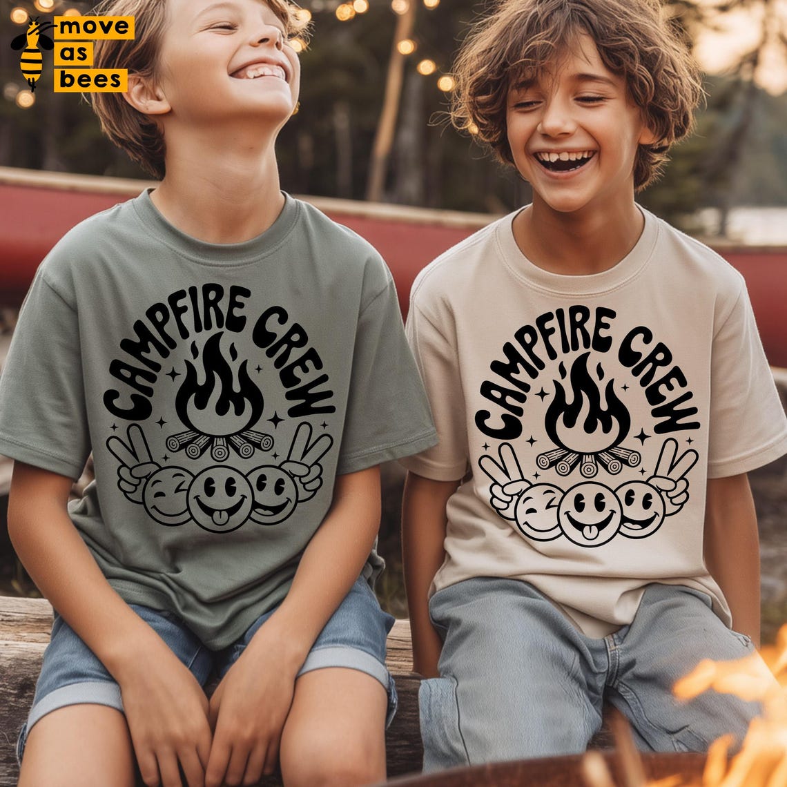 Campfire Crew Svg, Png, Kids Summer Camp Shirt Svg, Kids Camping Svg ...