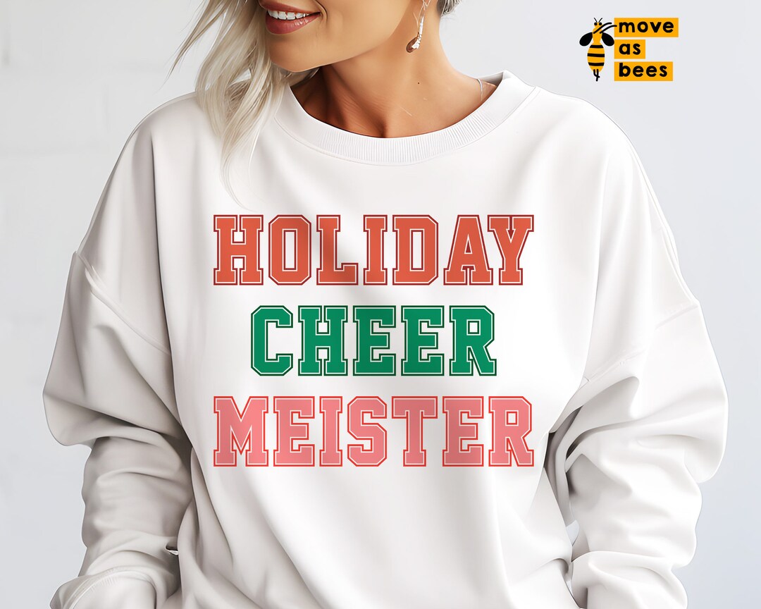 Holiday Cheer Meister Svg, Png, Retro Varsity Christmas Shirt Svg, for ...