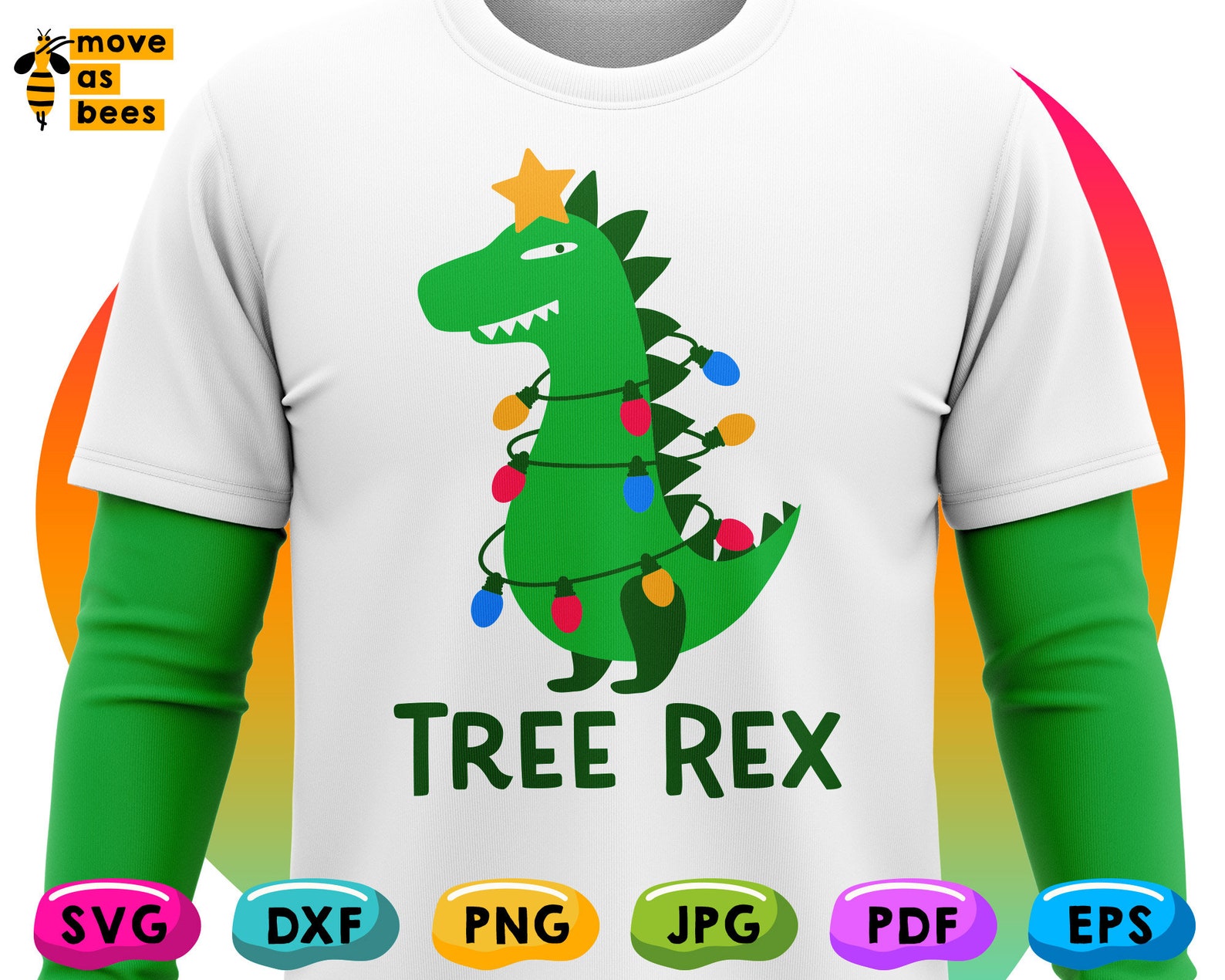 Tree Rex Svg Dinosaurs Christmas Tree Svg Dino With | Etsy