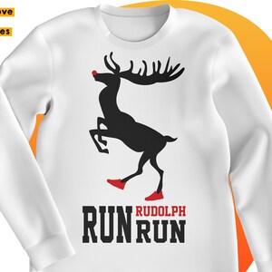 Run Rudolph Run Svg Funny Christmas Shirt Svg Red Nosed - Etsy
