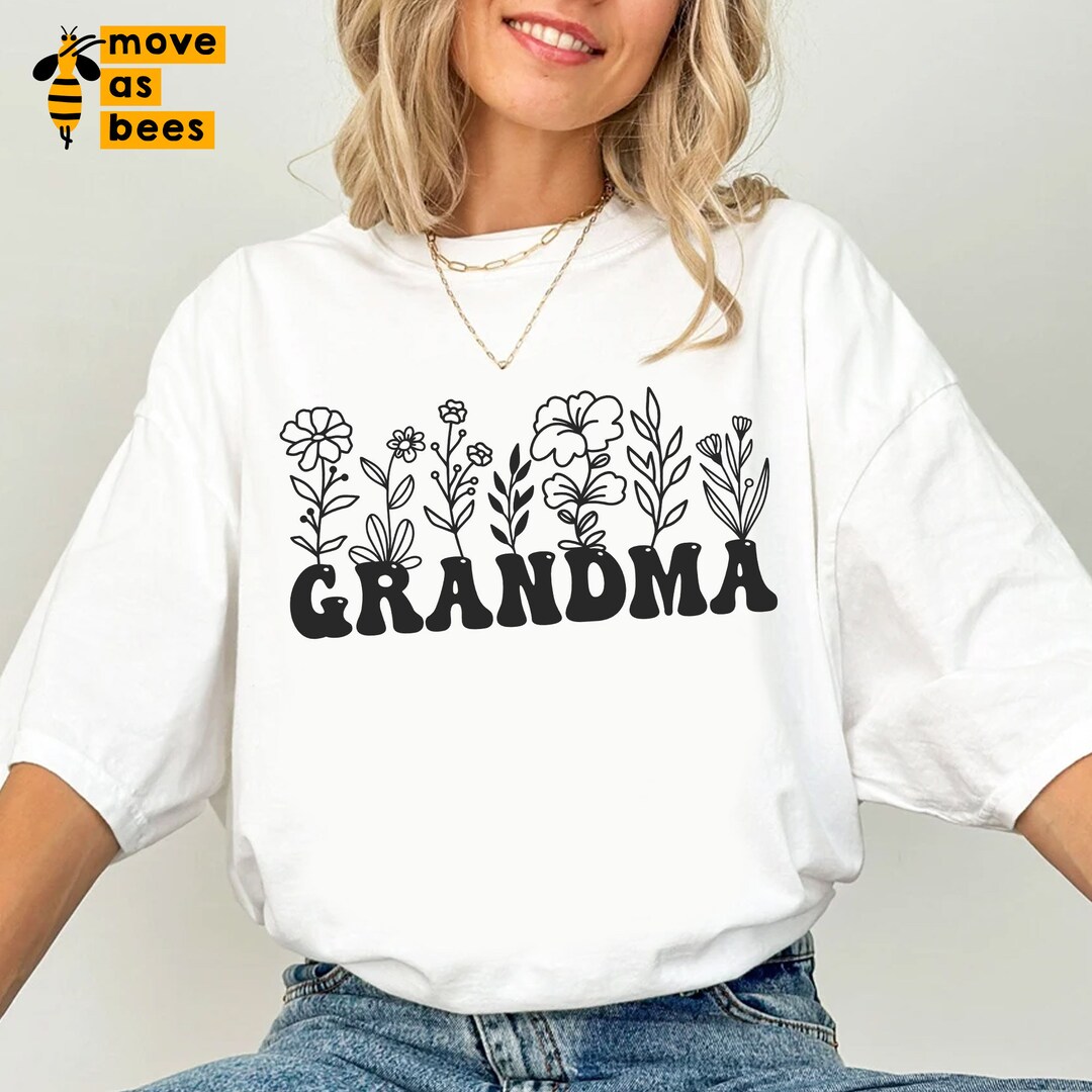 Grandma Wildflowers Svg, Png, Grandma Svg, Floral Grandma Svg Design ...