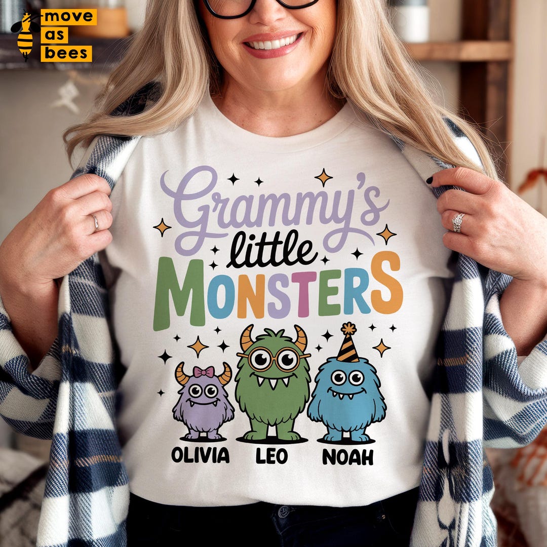 Grammy's Little Monsters Svg, Png, Ghost, Funny Grandma Halloween Shirt ...