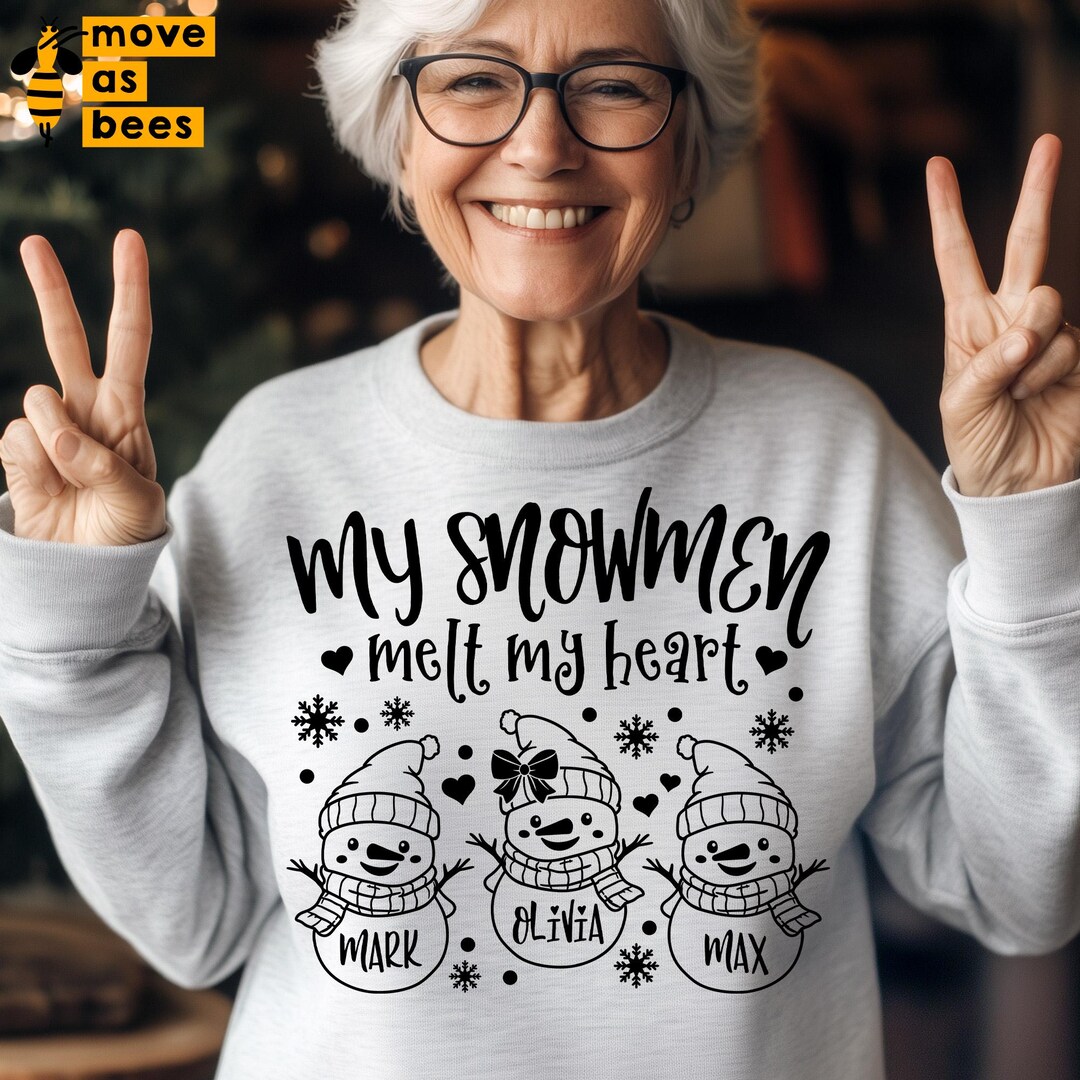My Snowmen Melt My Heart Svg, Png, Mom, Dad, Aunt, Grandpa, Grandma ...