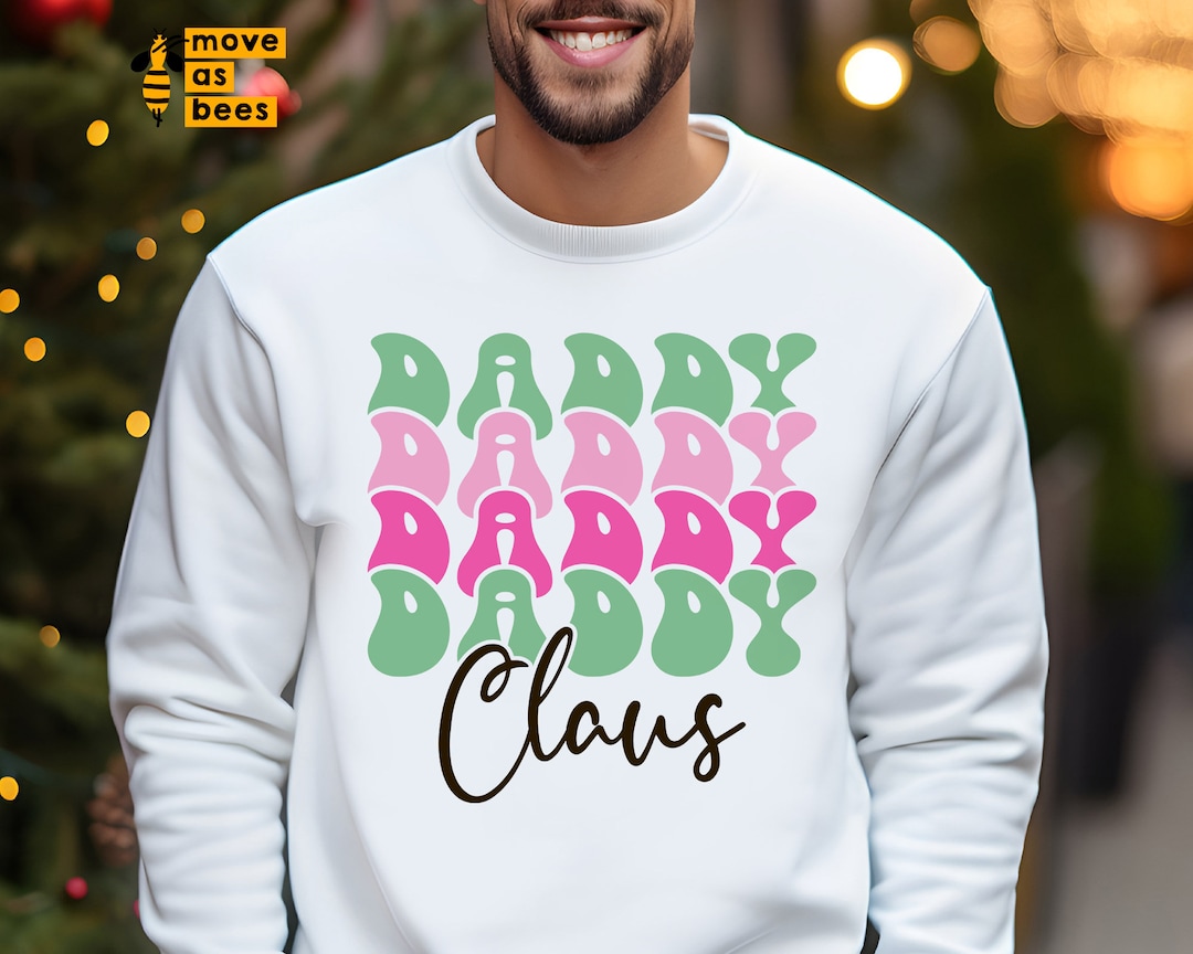 Daddy Claus Svg Png Dad Christmas Shirt Svg Stacked Retro - Etsy