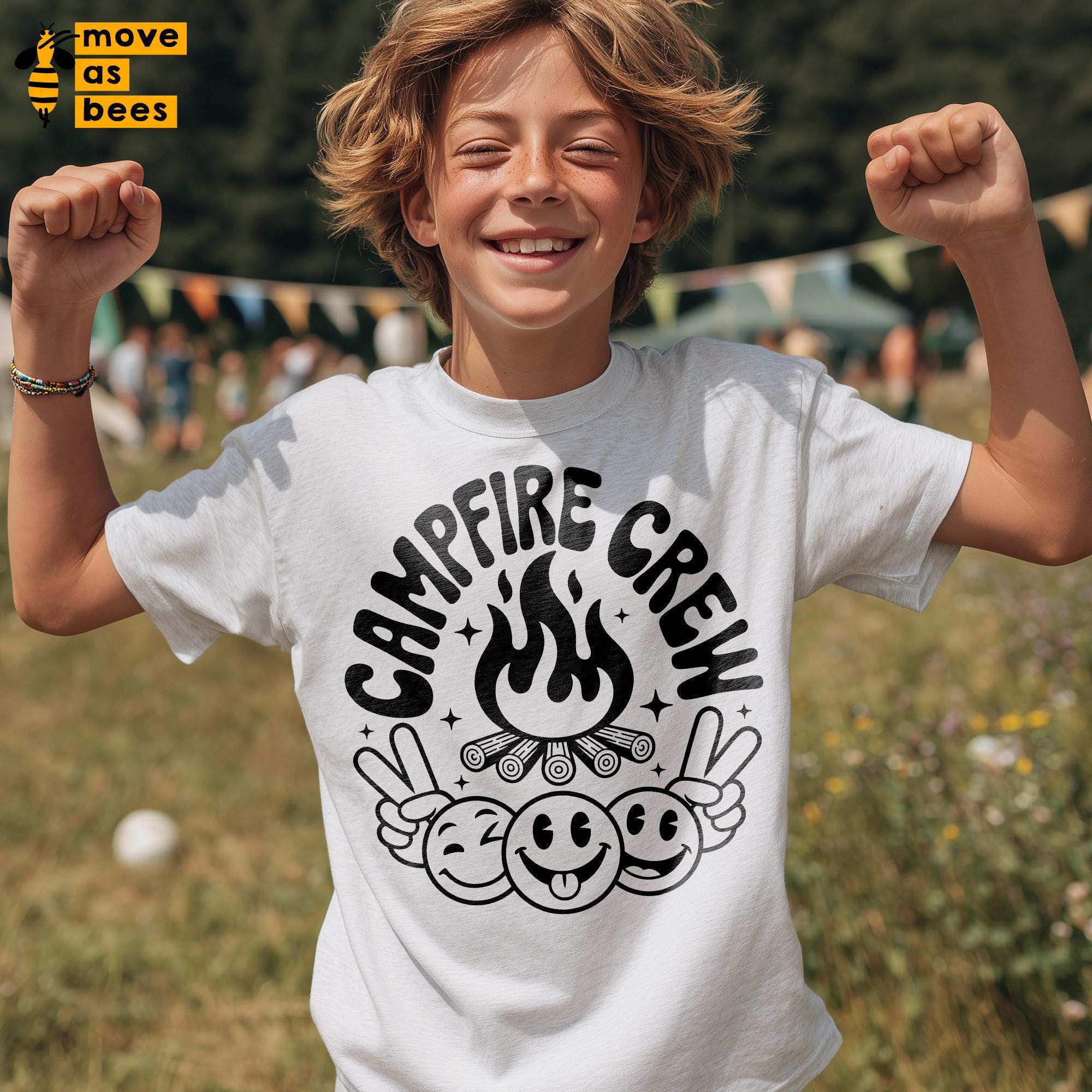 Campfire Crew Svg, Png, Kids Summer Camp Shirt Svg, Kids Camping Svg ...