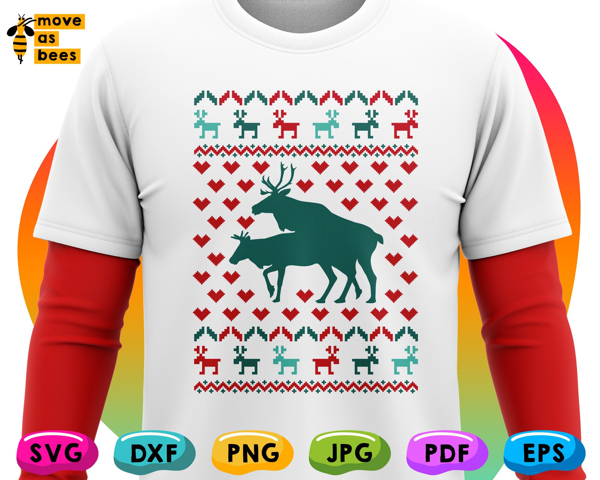 Adult Ugly Sweater Svg Deer Mating Shirt Svg Funny Christmas | Etsy