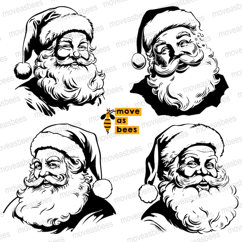 Retro Santa Svg - Etsy
