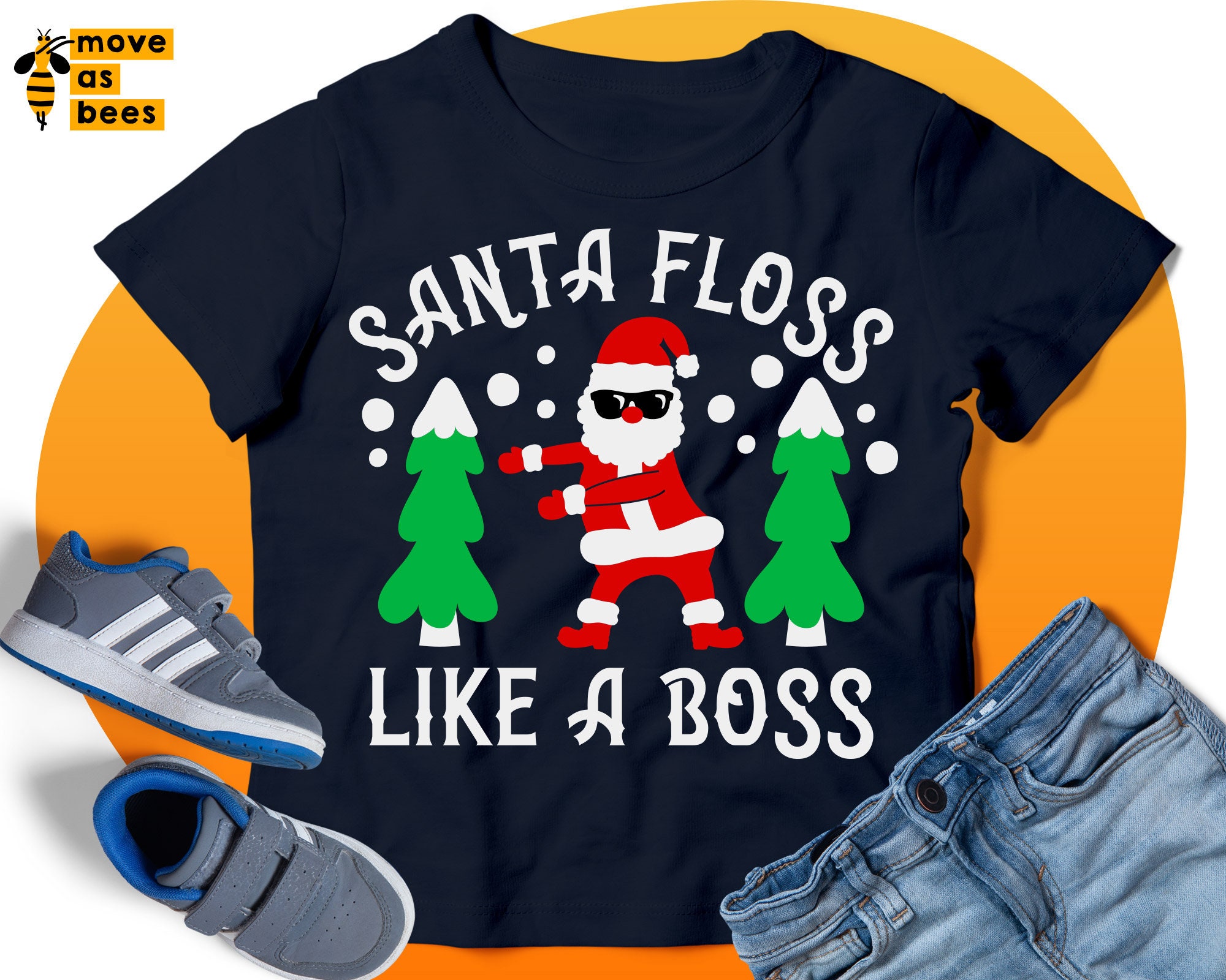 Santa Floss Like A Boss Svg, Flossing Santa Svg, Christmas Svg, Baby ...