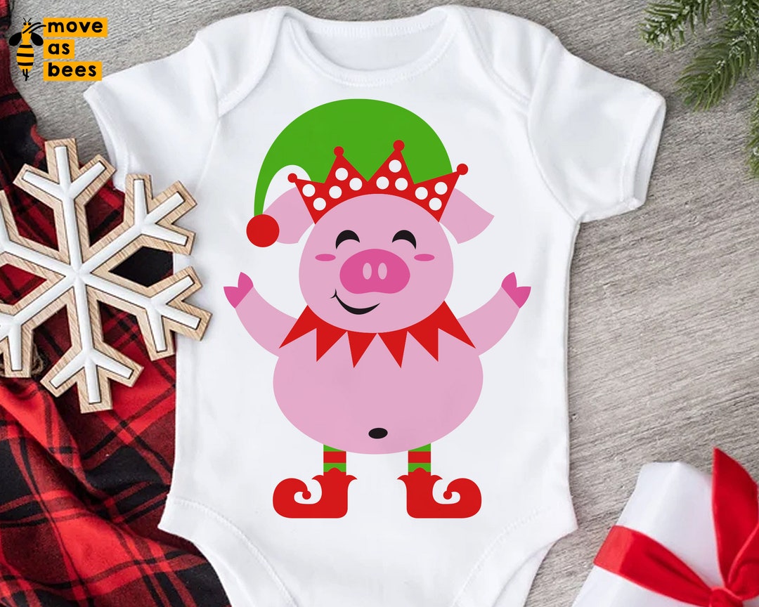 Elf Pig Svg Christmas Pig Svg Funny Christmas Shirt Svg - Etsy