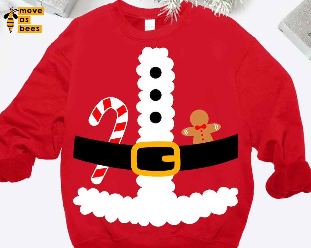 Santa Claus Shirt Svg, Png, Santa Costume Svg, Christmas Shirt Svg for ...