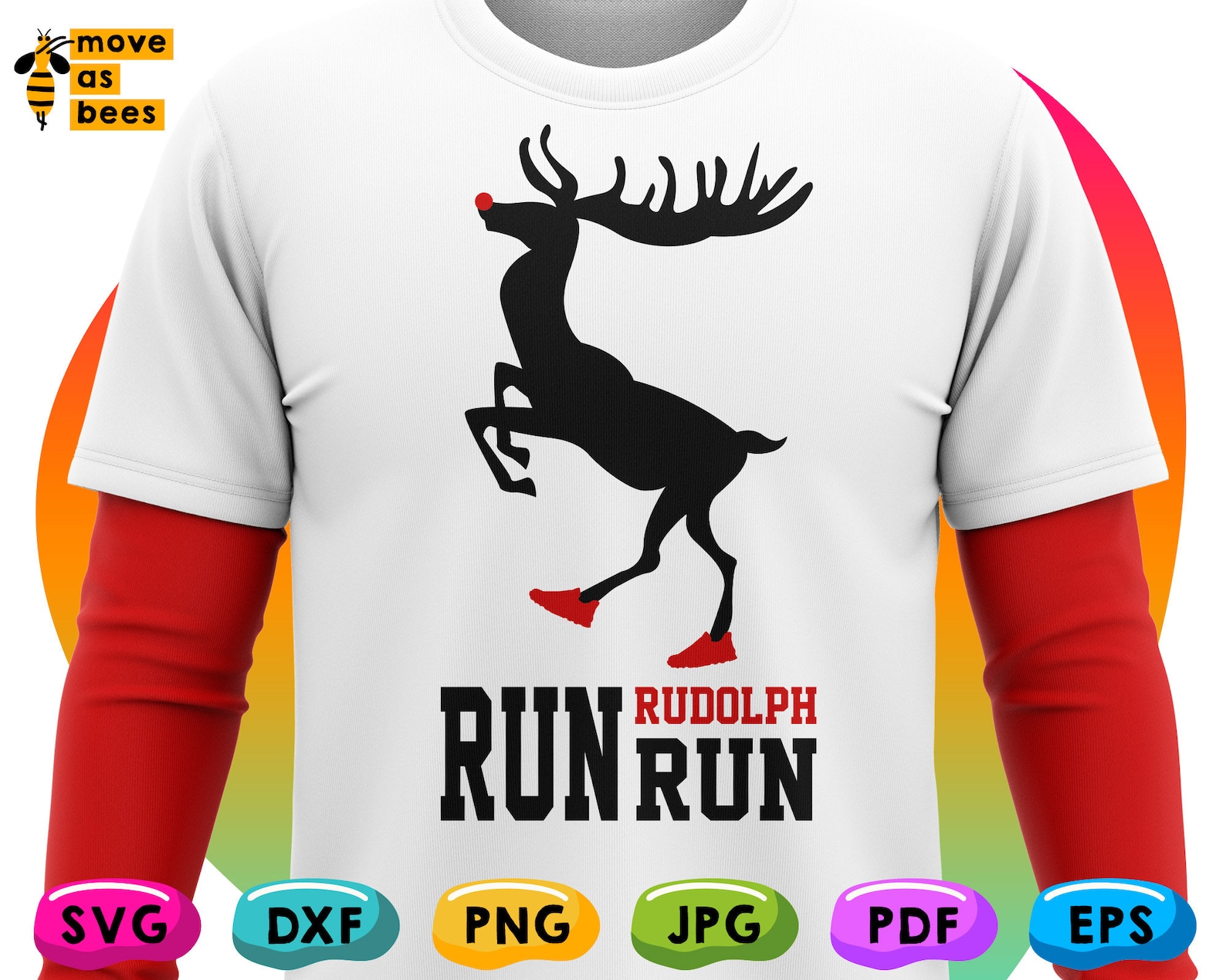Run Rudolph Run Svg Funny Christmas Shirt Svg Red Nosed | Etsy