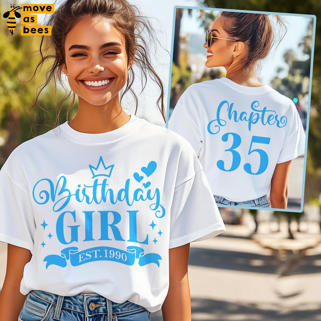 35th Birthday Girl Svg, 35th Birthday Shirt Svg, Est 1990 Svg, Chapter ...