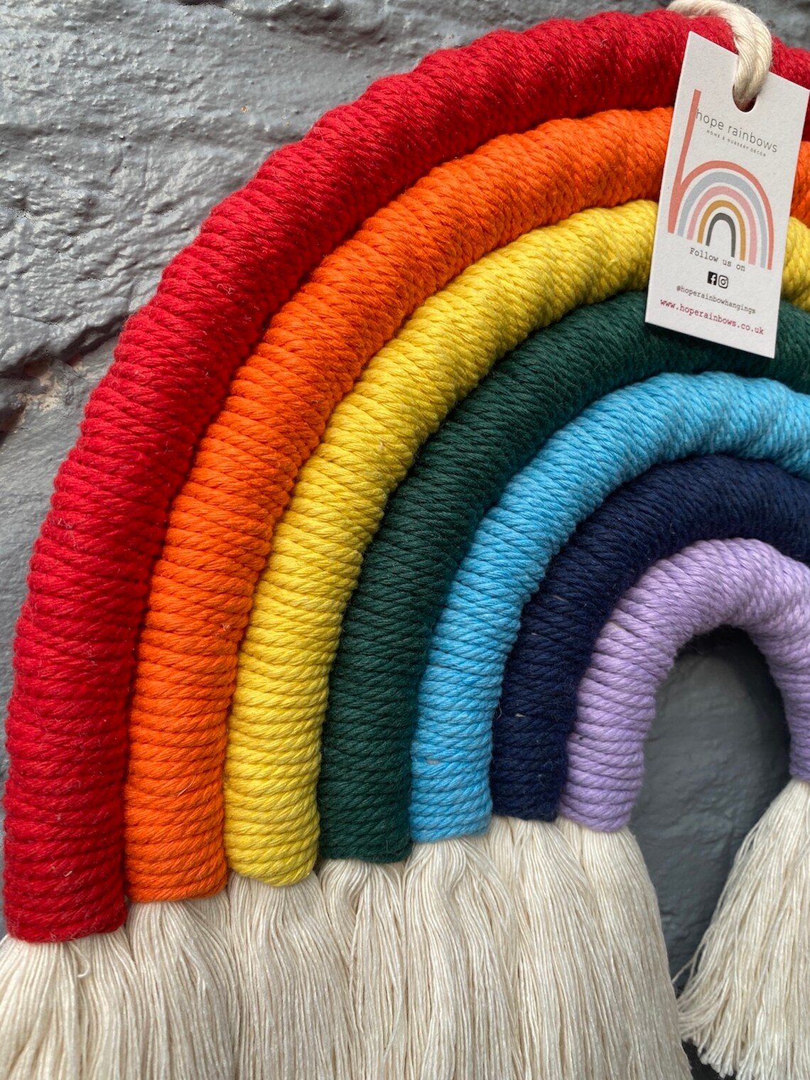 Extra Large Rainbow Wall Hanging Macrame Nursery Decoration Birthday ...