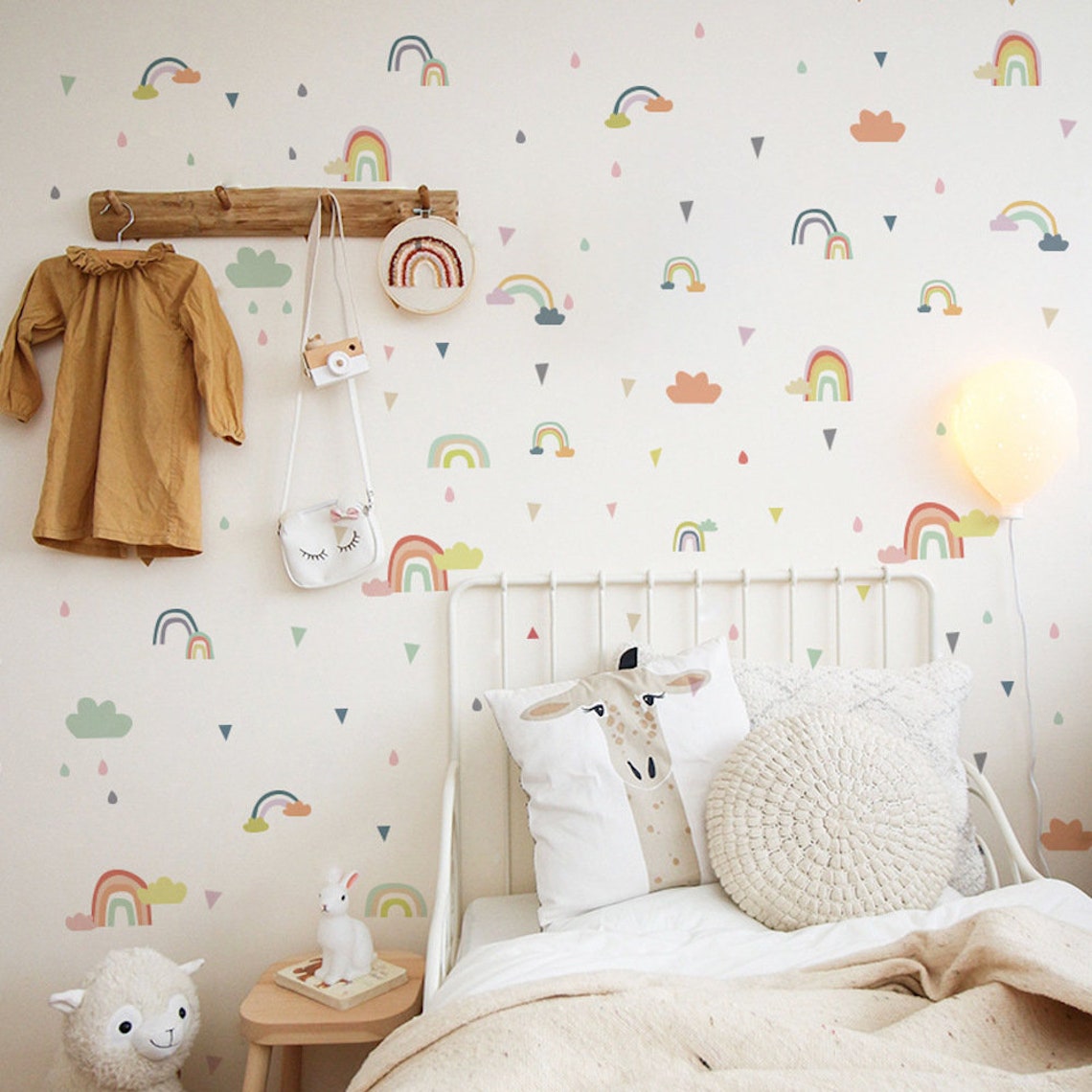 Rainbow Wall Decals Stickers Removable PVC Wall Art Nursery - Etsy